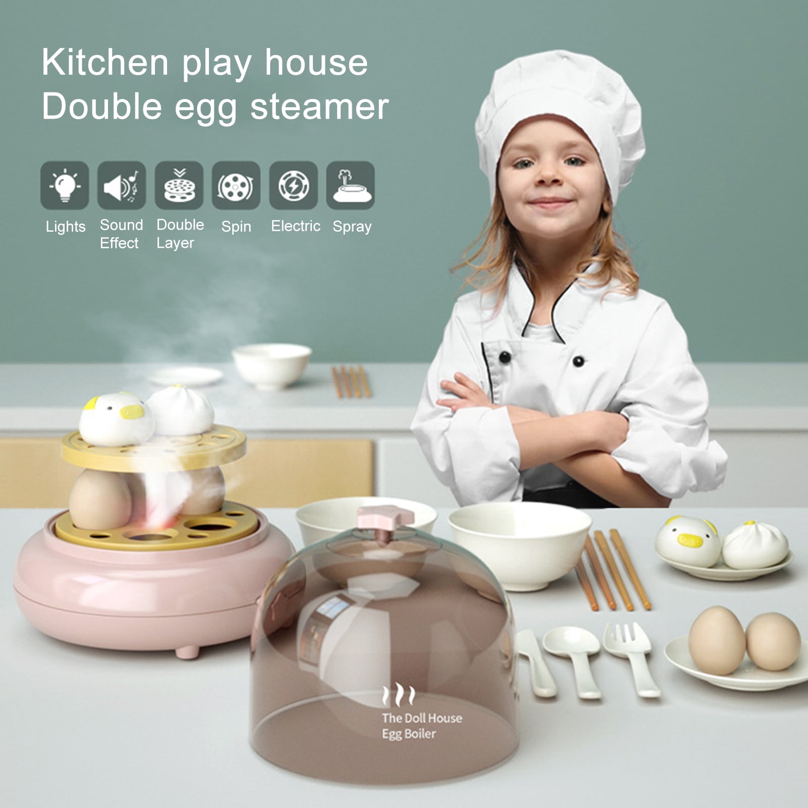 SPRING PARK Simulation Hardboiled Egg Maker Toy Intellectual ...