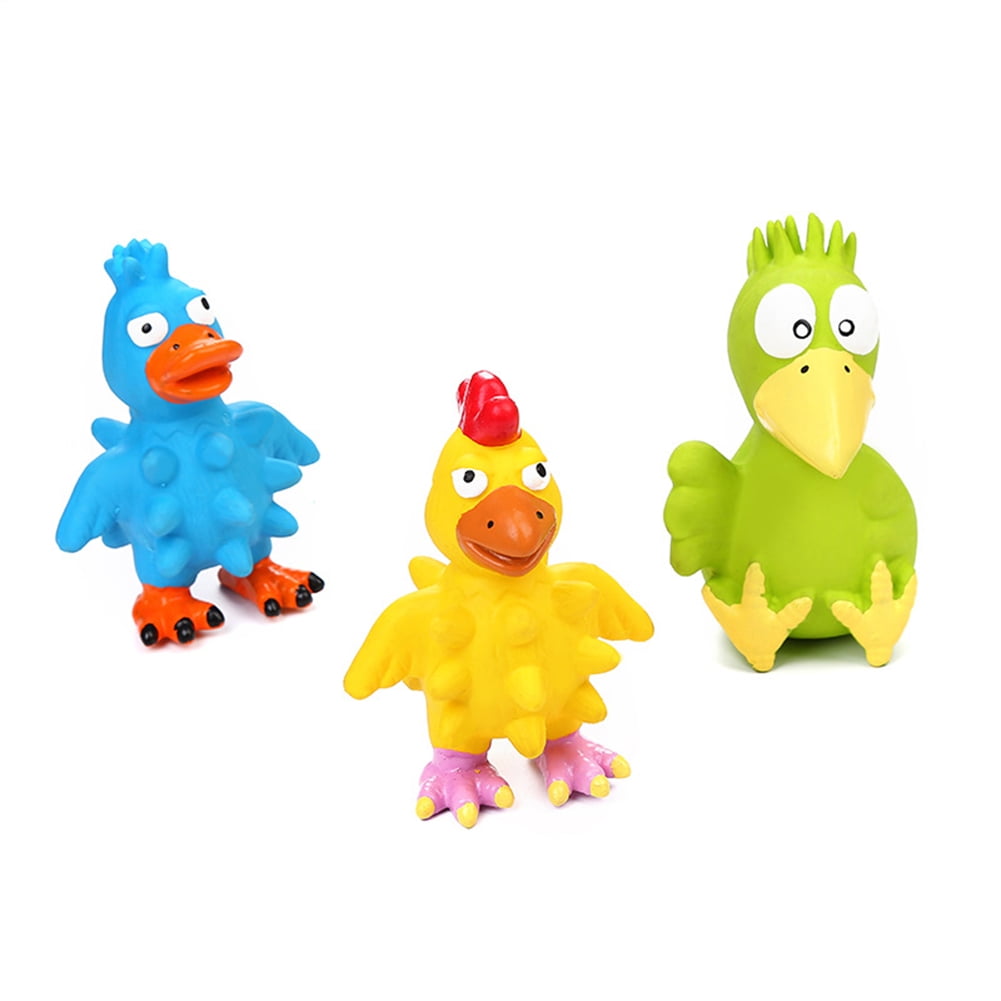 SPRING PARK Squeeze Screaming Dog Latex Toy Puppy Squeak Dinosaur Crow ...