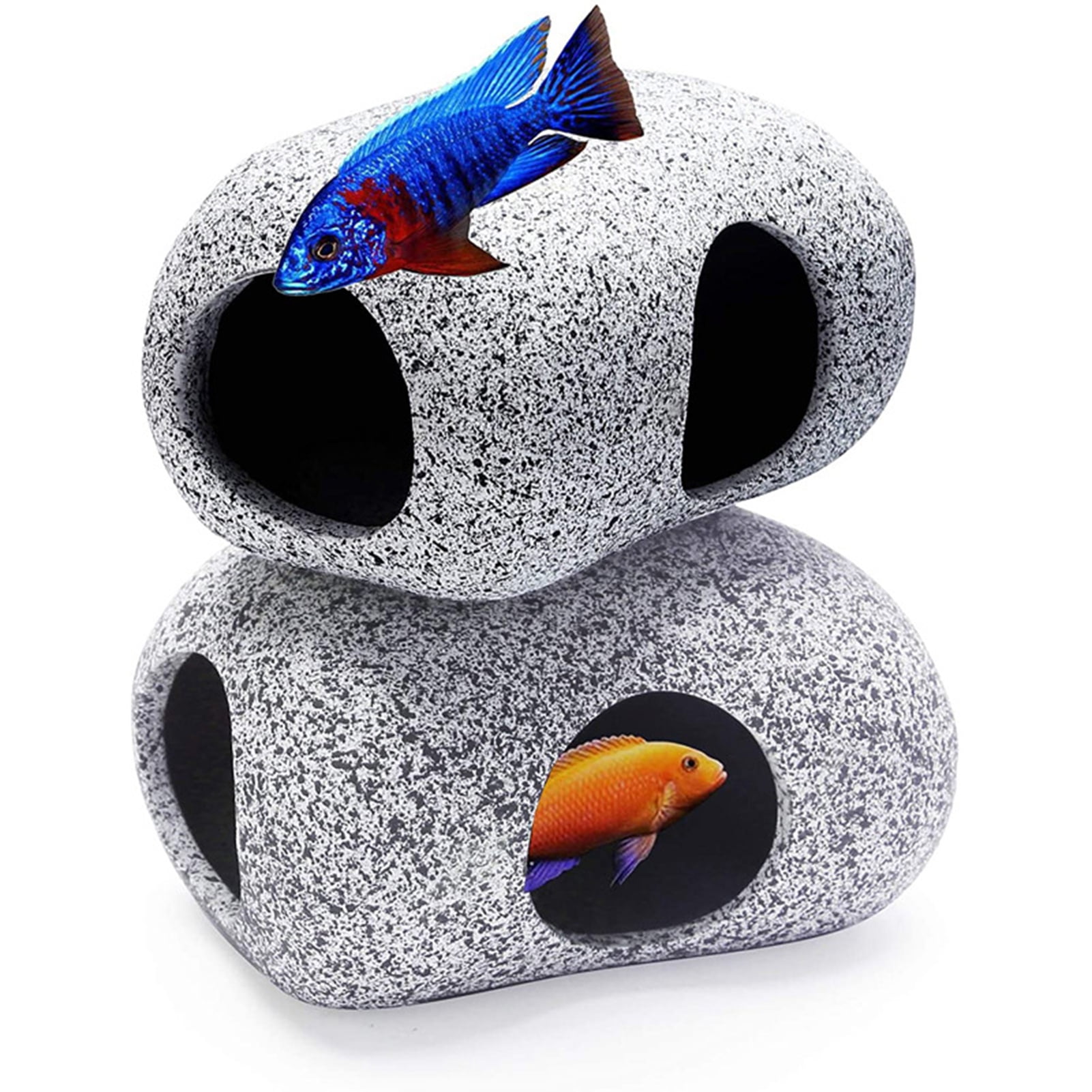 SPRING PARK Stackable Aquarium Decoration Rock Caves, Fish Tank ...