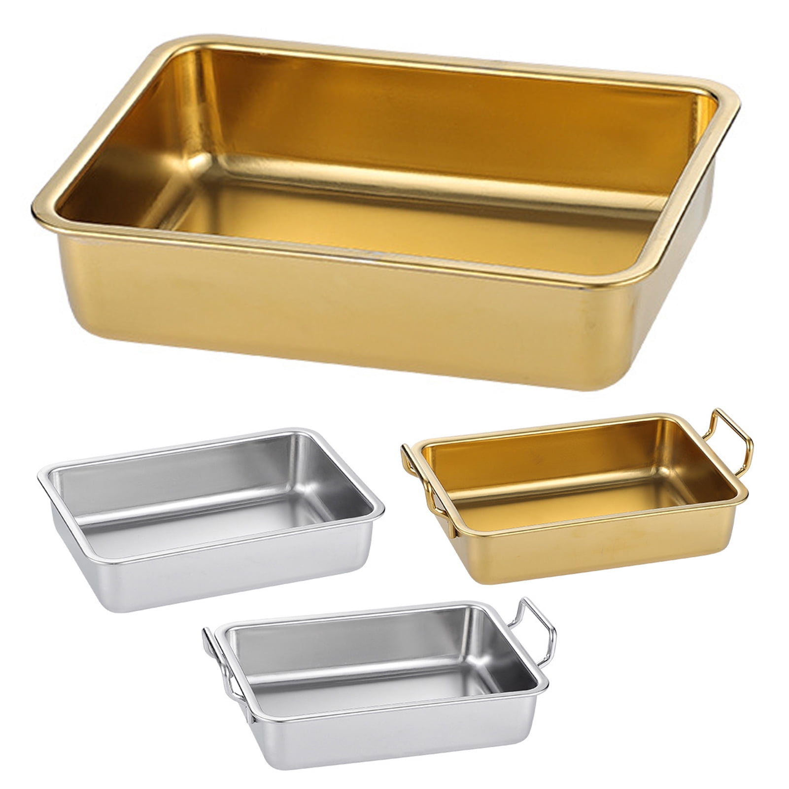 SPRING PARK Stainless Steel Dessert Serving Trays for Coffee Table Food ...