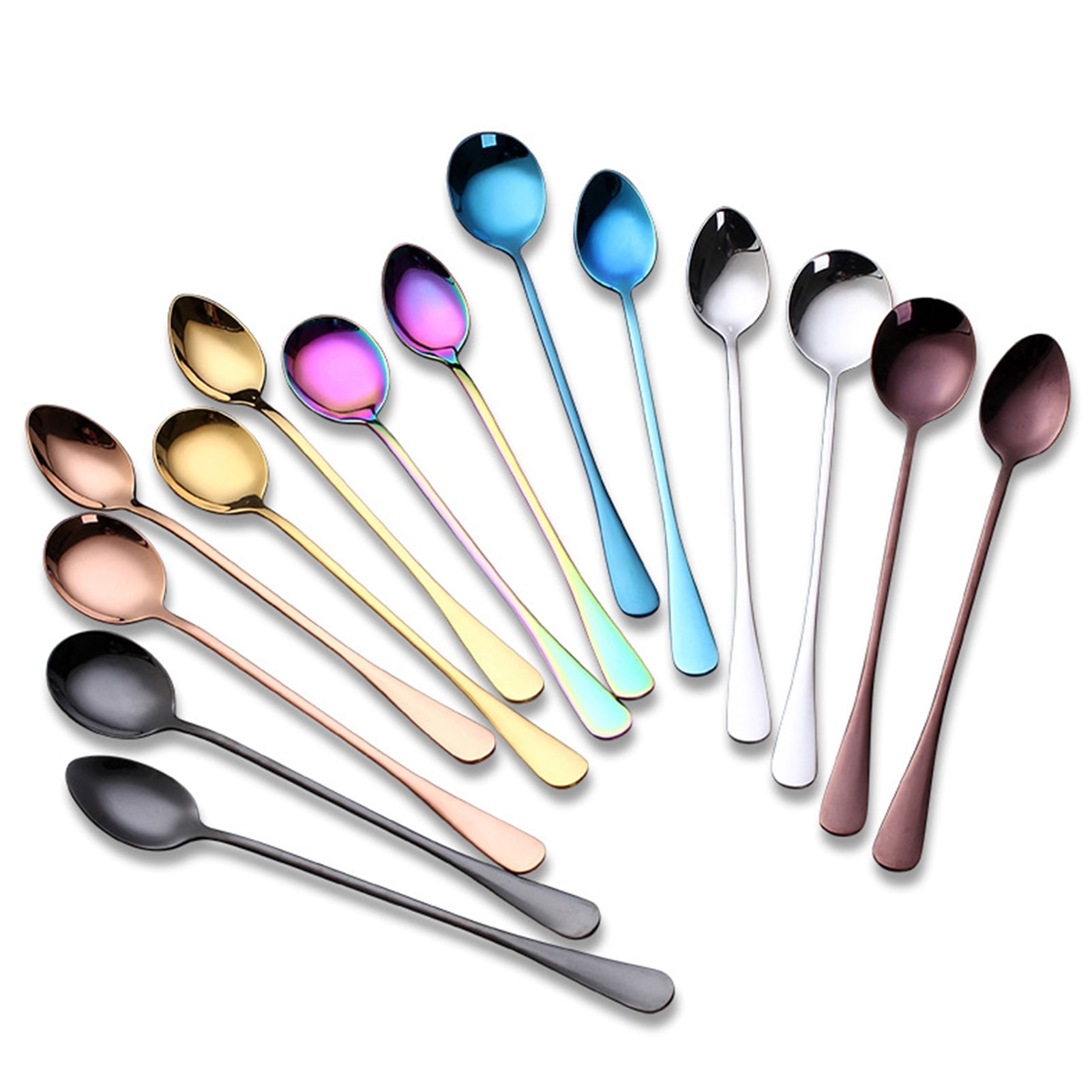 SPRING PARK Stainless Steel Reusable Tea Scoops Stirring Spoon Coffee ...