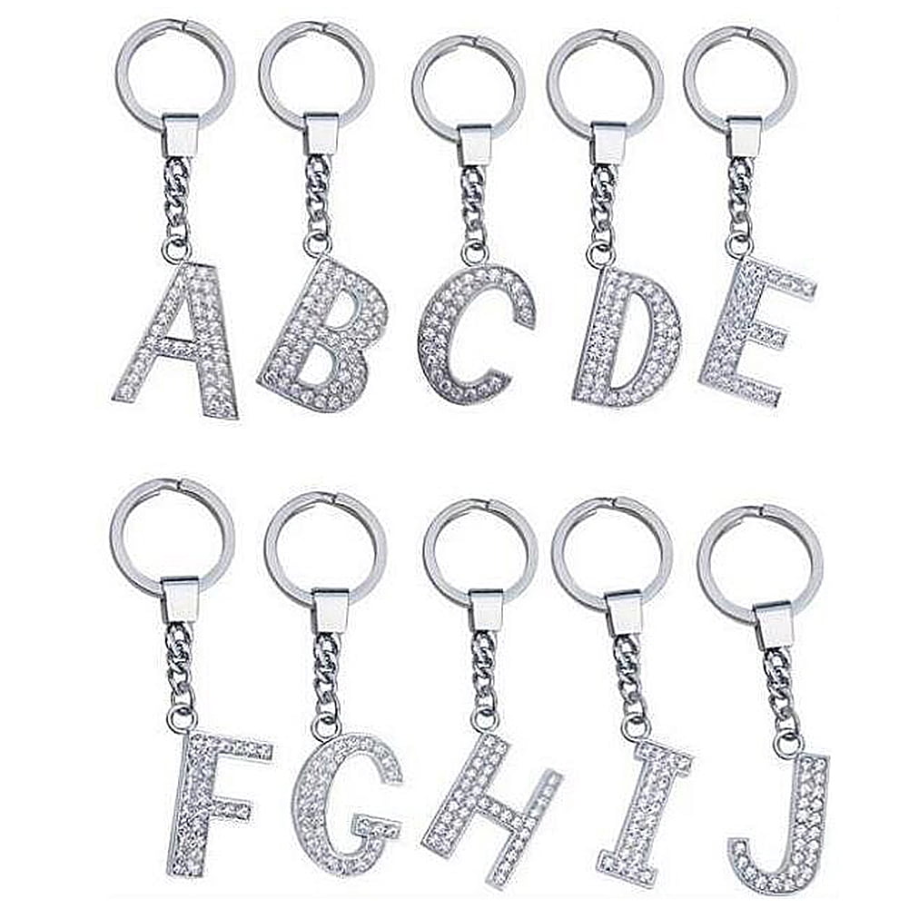 SPRING PARK Stylish Alphabet Tassel Charm Key Ring Keychain Car Pendant ...