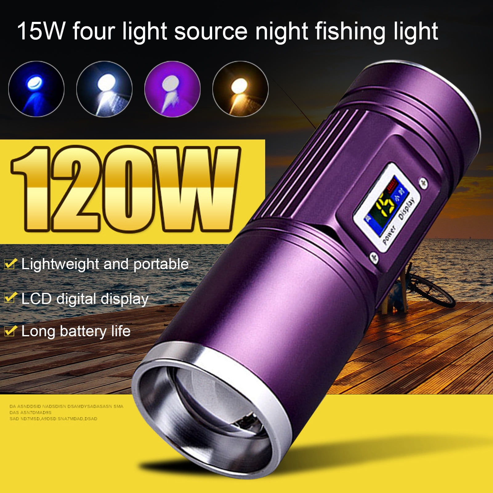 SPRING PARK Super Bright Spotlight LED Flashlight Handheld Rechargeable ...