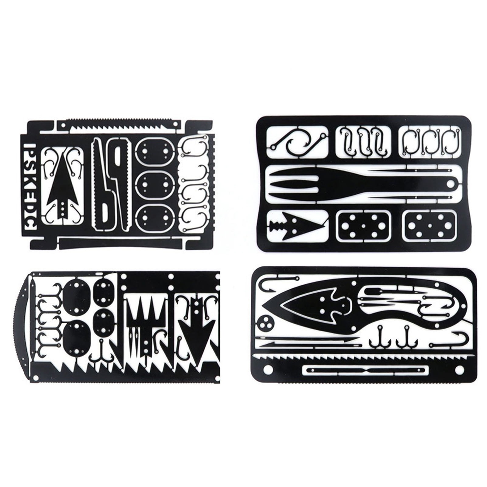 SPRING PARK Survival Card Fishing Gear Hook Card,Outdoor Camping ...
