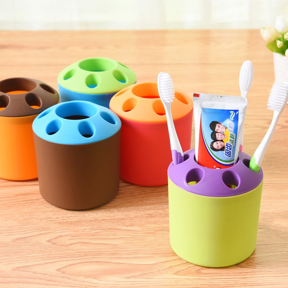 SPRING PARK Toothbrush Toothpaste Holder Stand for Bathroom Storage ...