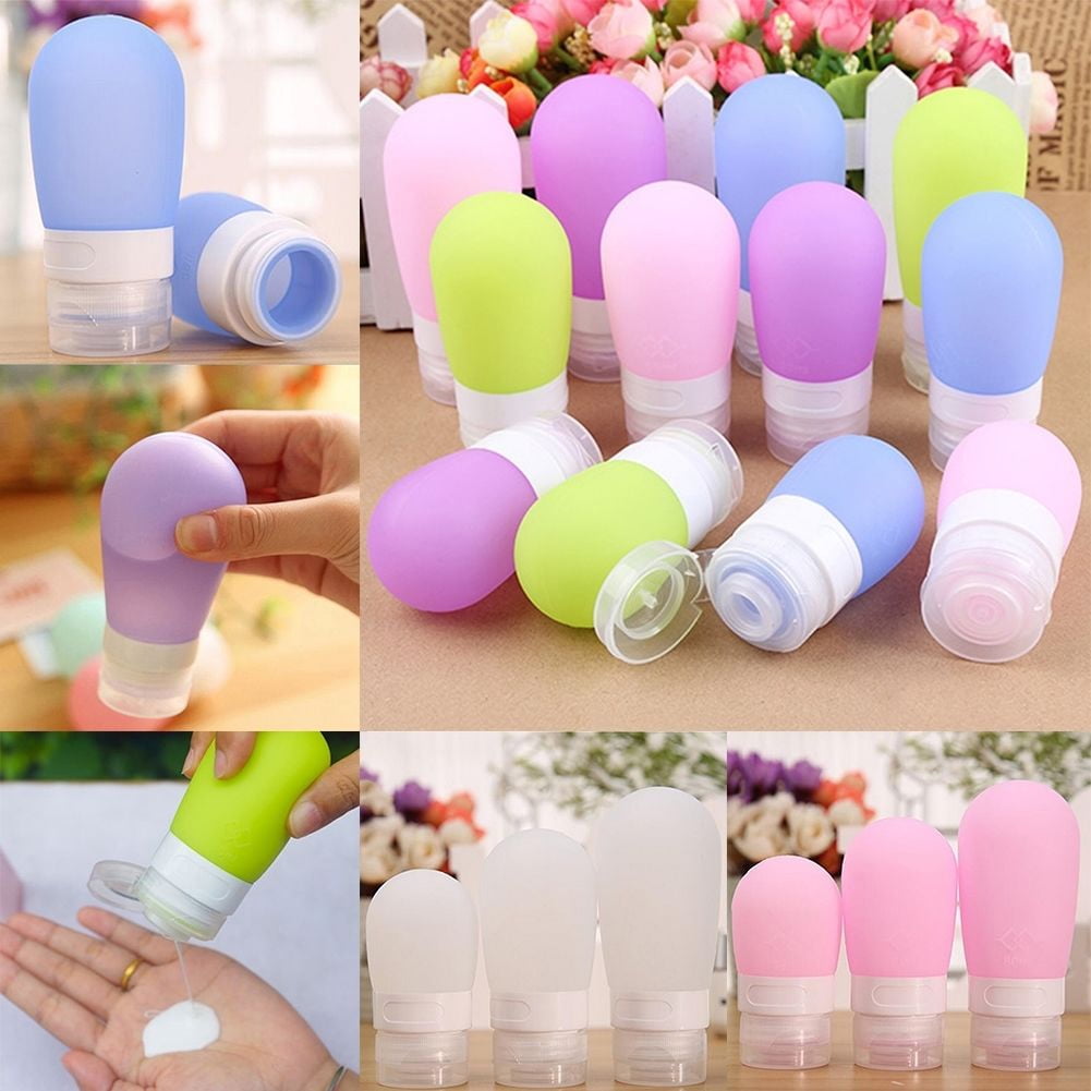SPRING PARK Travel Bottles,Leakproof Silicone Refillable Travel ...