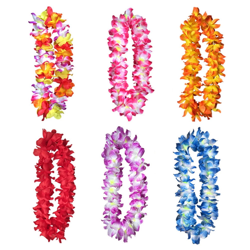 SPRING PARK Unisex Hawaiian Leis Tropical Leis Flower Garlands Dress ...