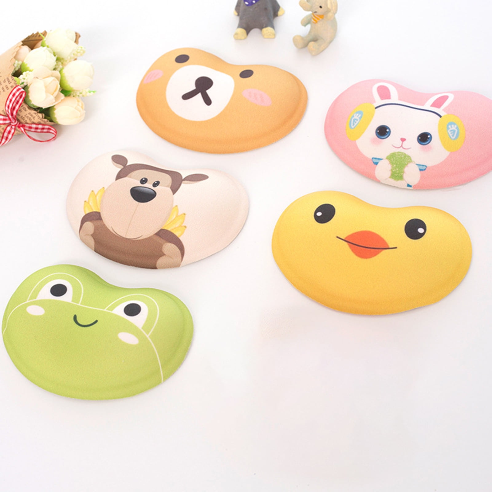 SPRING PARK Universal Soft Cartoon Pattern Hearted-shaped Mouse Pad ...