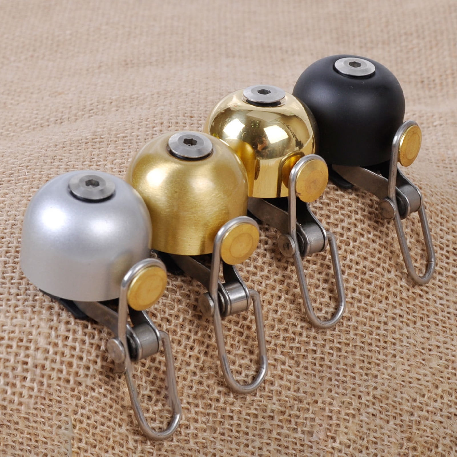 SPRING PARK Vintage Round Bike Bell, Loud Crisp Clear Sound Bicycle Bells Accessories for Adults ...