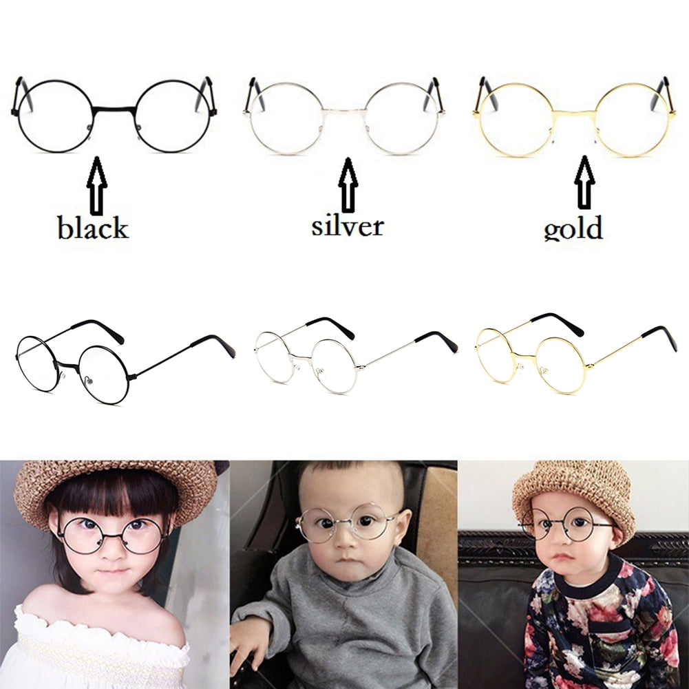 SPRING PARK Vintage Round Metal Frames Vintage Retro Large Eye Glasses ...