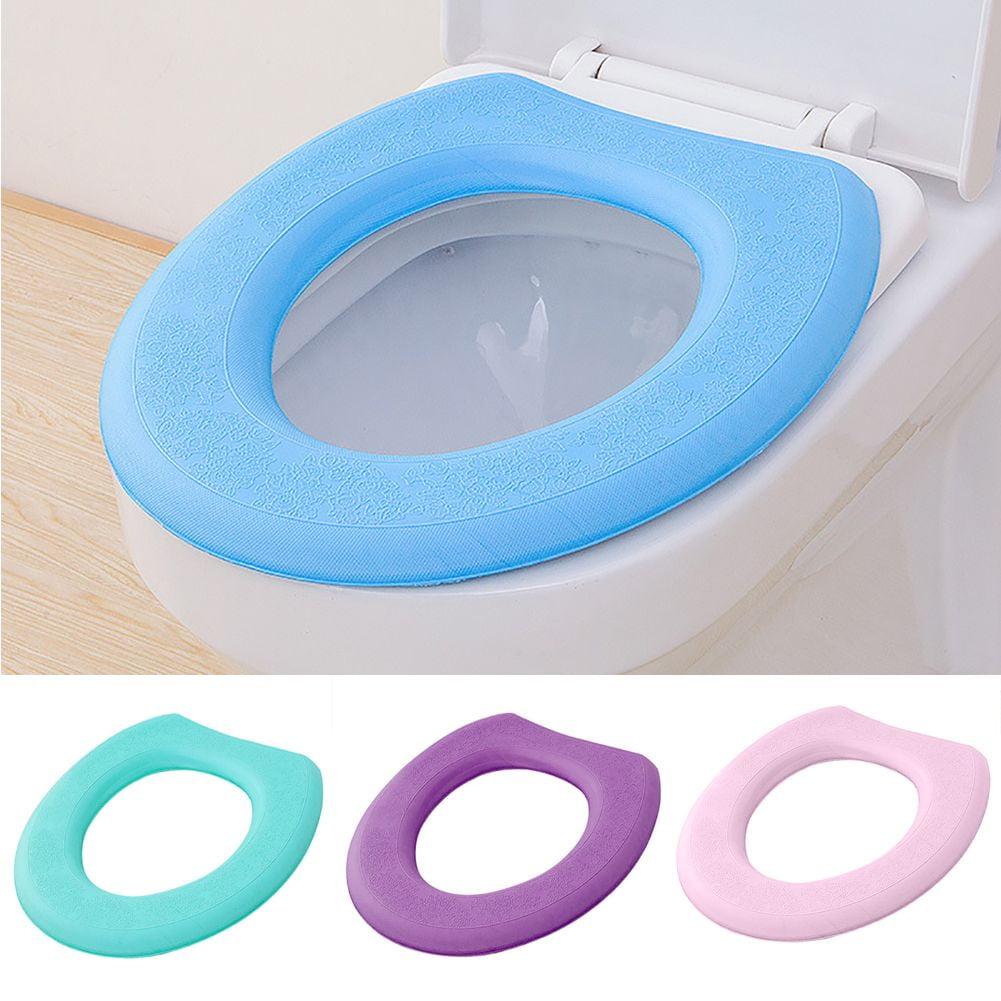 SPRING PARK Waterproof Toilet Lid Cover, Blue, Soft Fiber Material ...