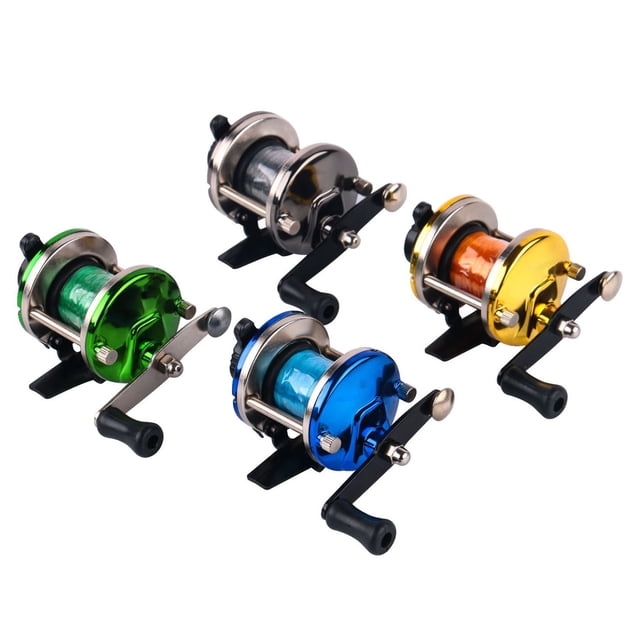 SPRING PARK Winter Mini Trolling Ice Fishing Spool Fish Rod Sea ...
