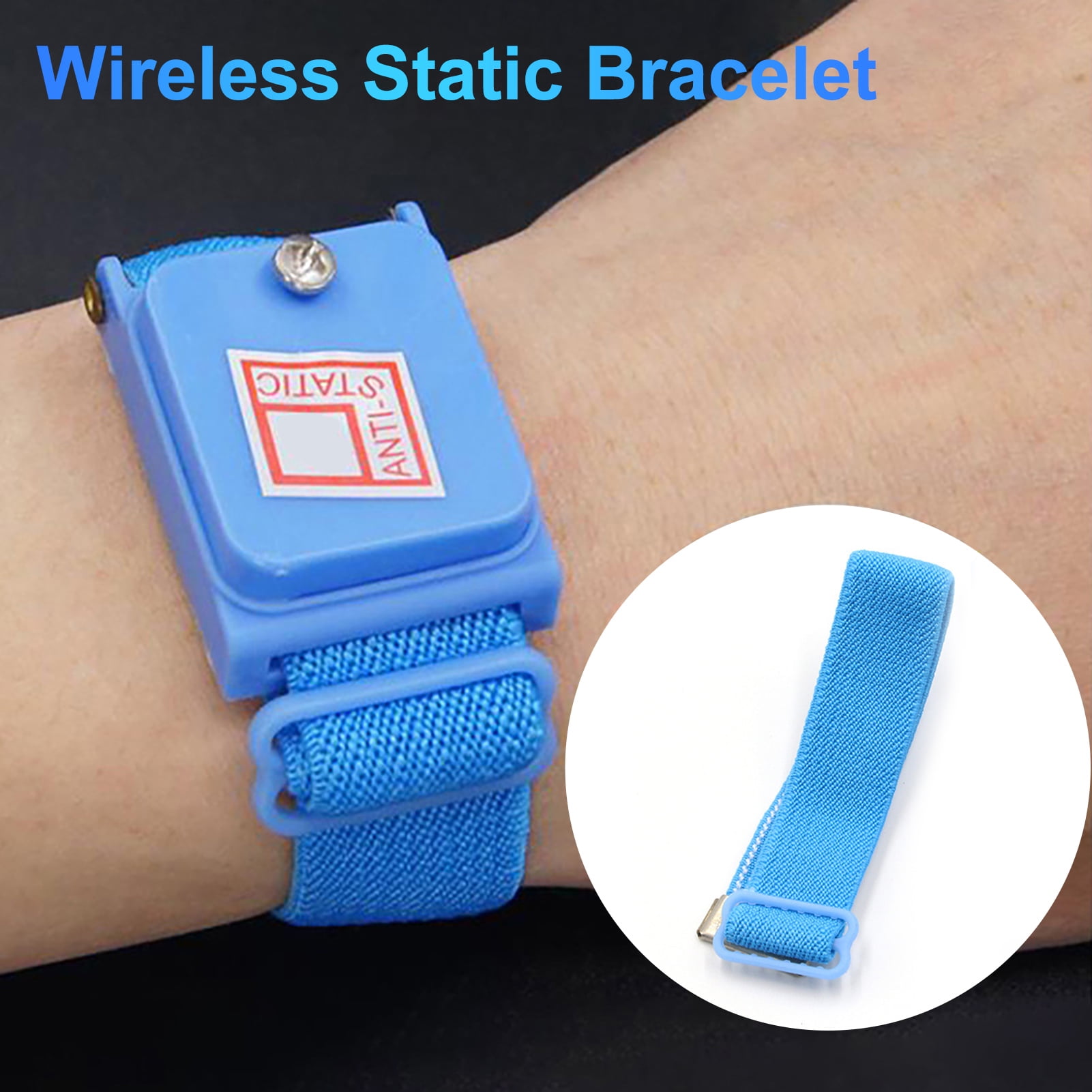 SPRING PARK Wireless Cloth Anti Static Bracelet Cordless Discharge ...