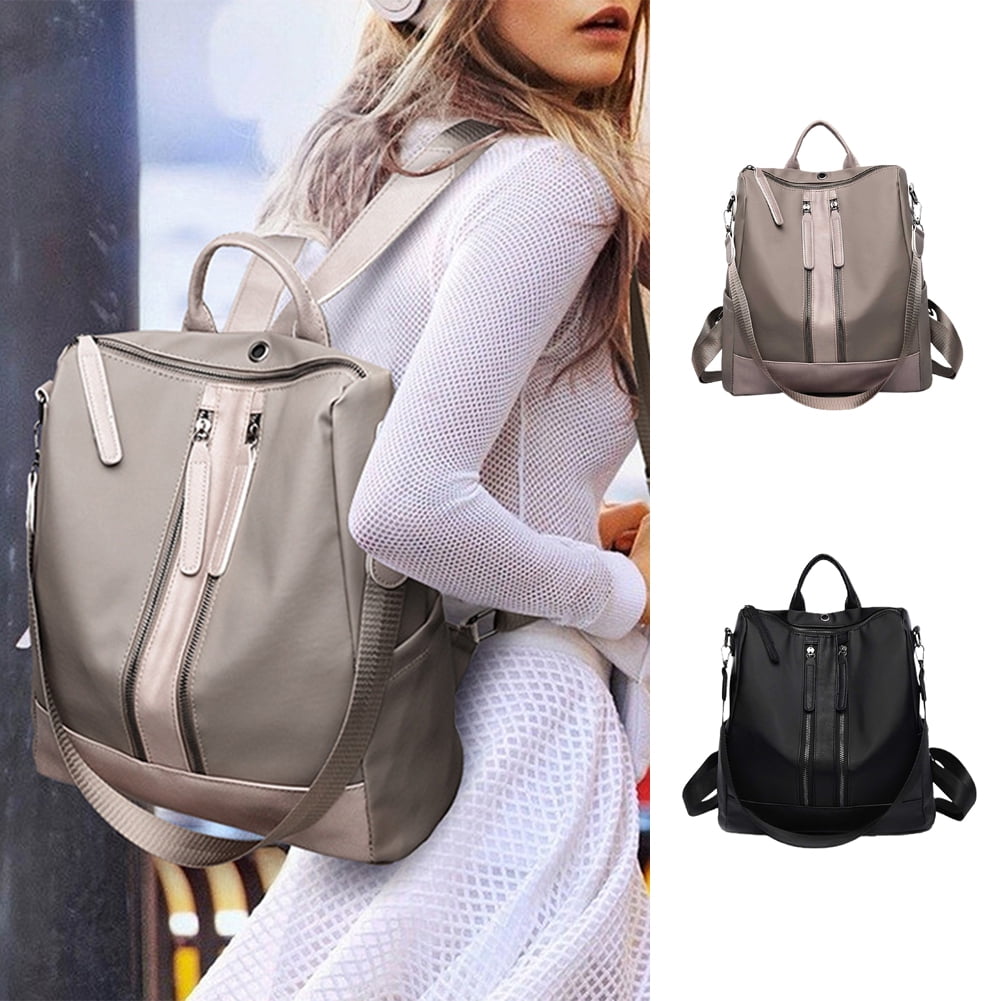 SPRING PARK Women Backpack Purse Waterproof Nylon Anti-theft Rucksack ...