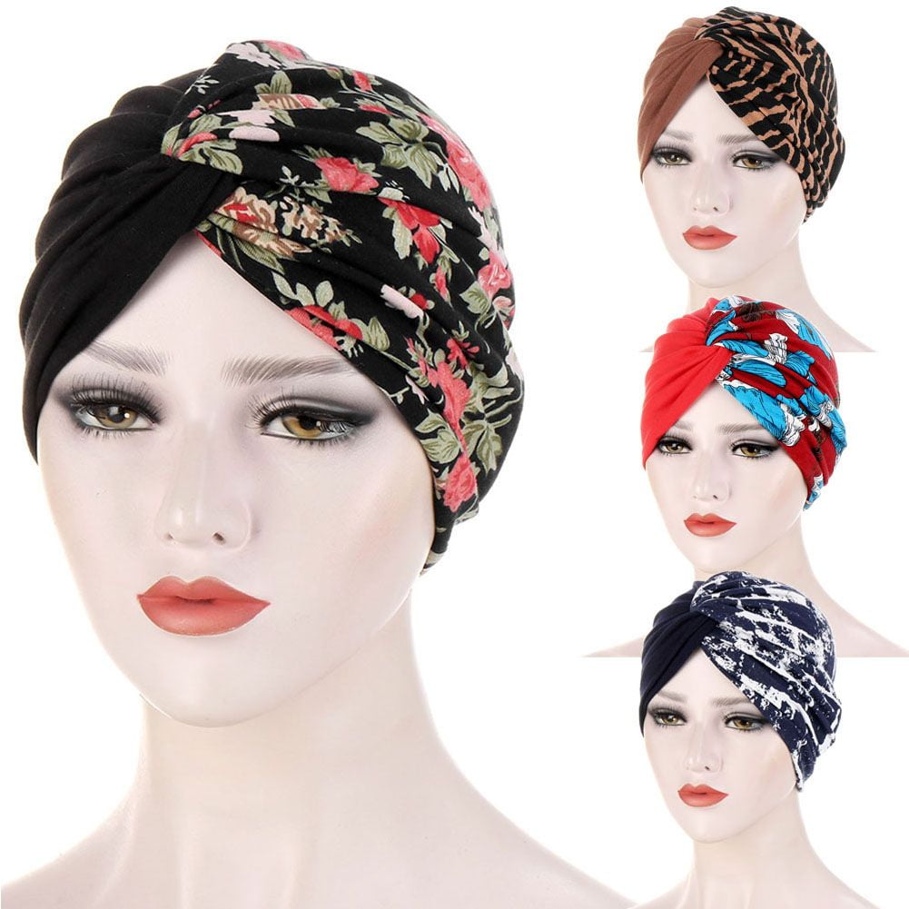SPRING PARK Women Fashion Splicing Design Cotton Turban Muslim Women ...