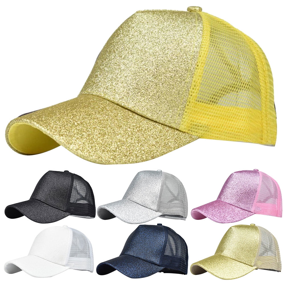 SPRING PARK Women Girls Summer Baseball Cap Hat Sun Shade Sports Mesh ...
