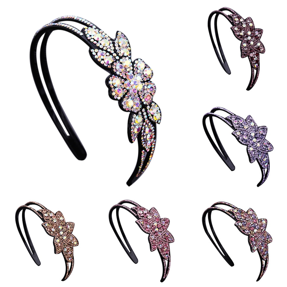SPRING PARK Women Rhinestone Inlaid Hair Band Headband With Sparkly ...