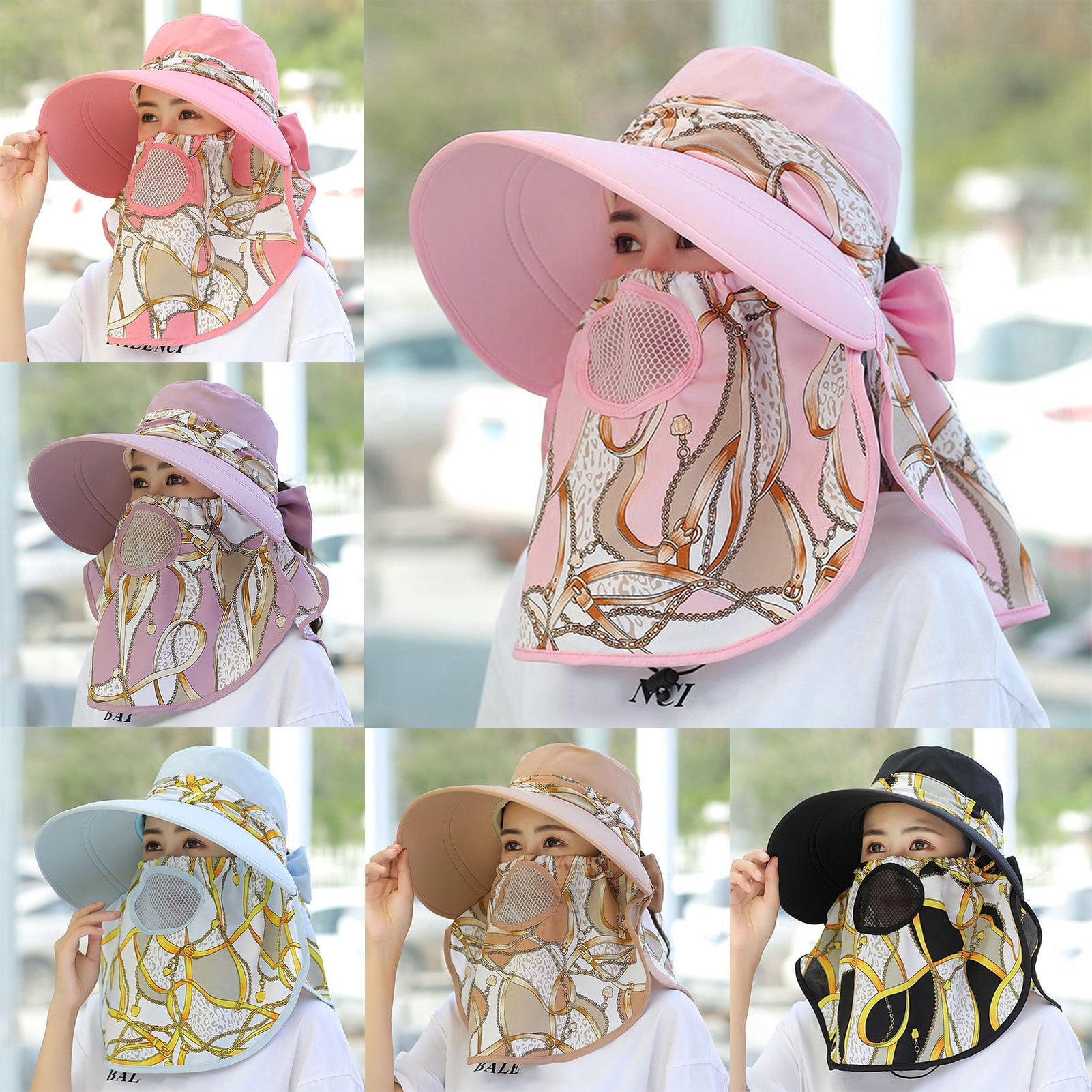 SPRING PARK Women Sun Wide Brim UV Protection Fishing Hat Foldable ...