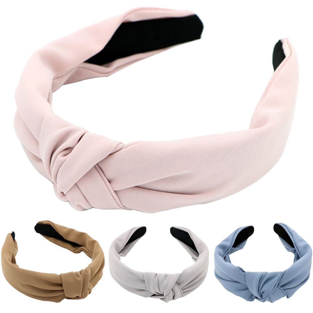 SPRING PARK Women Wide Hairband Twist Cross Tie Headband Girl Hair ...