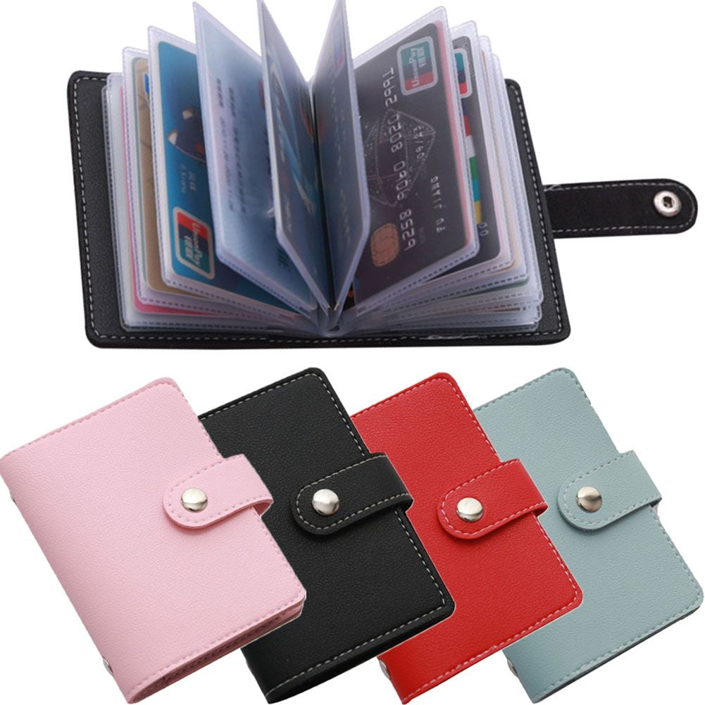 SPRING PARK Women's RFID Credit Card Holder Faux Leather Business Card ...