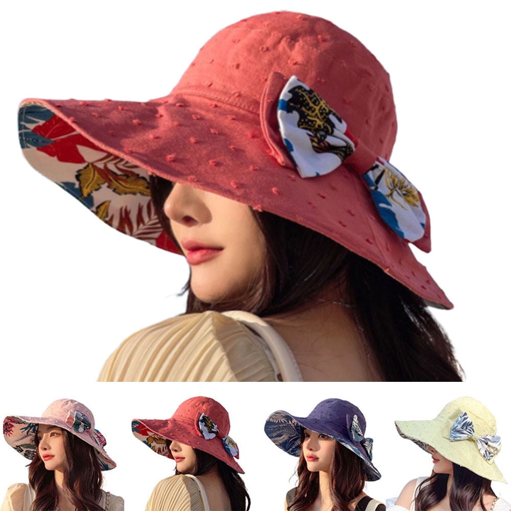 SPRING PARK Womens Wide Brim Foldable Sun Hats UPF50+ UV Beach Hat ...