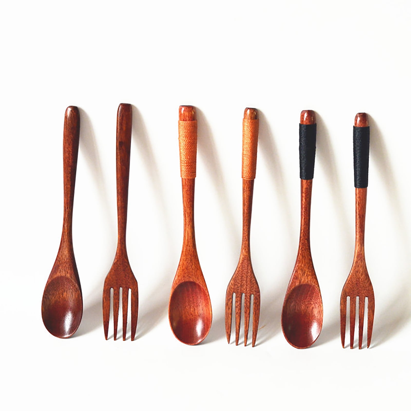 SPRING PARK Wooden Spoons Fork for Cooking,Nonstick Kitchen Utensil Set ...