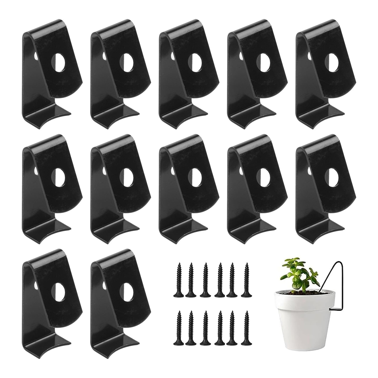 SPRING Plant Pot Hangers 12 Pack Flower Pot Hangers With Screws Plant ...