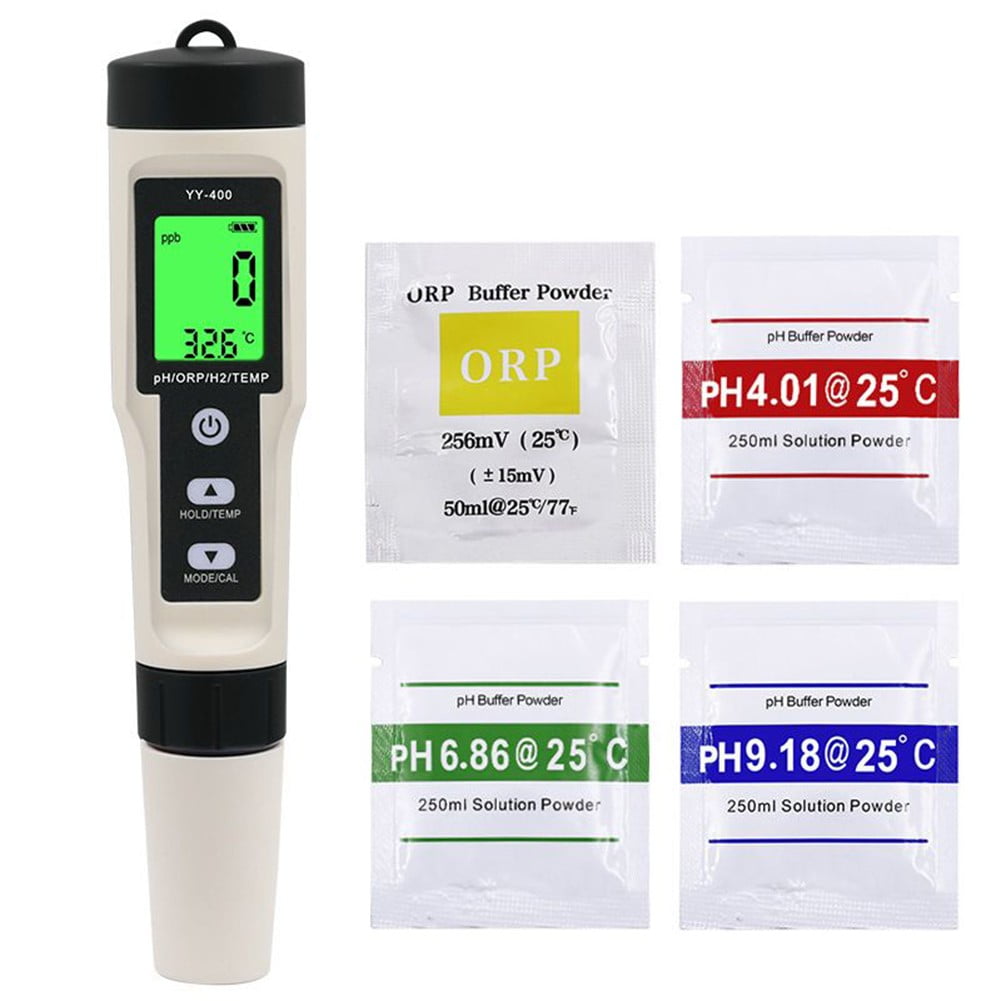 SPRING Portable 4 In 1 Hydrogen-Rich Test Pen PH/ORP/TEMP Water Quality ...