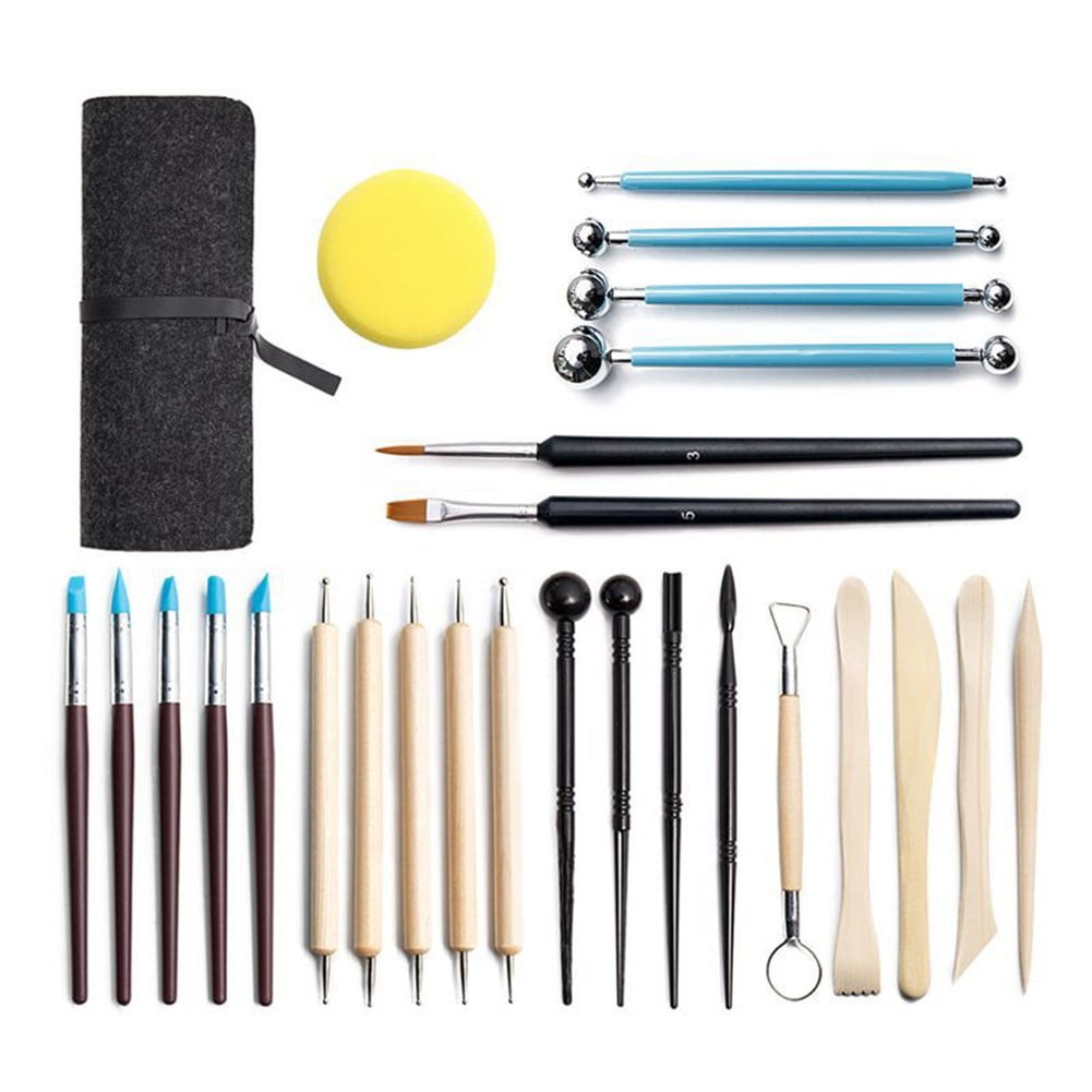 SPRING Pottery Tool Set Double-sided Dotting Pens Eraser Pens Finishing ...