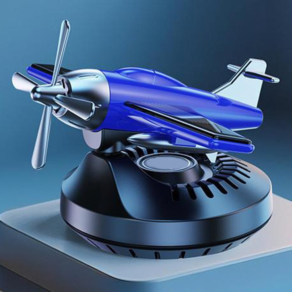 SPRING Rotating Solar Powered Aircraft Car Perfume Holder With Long ...