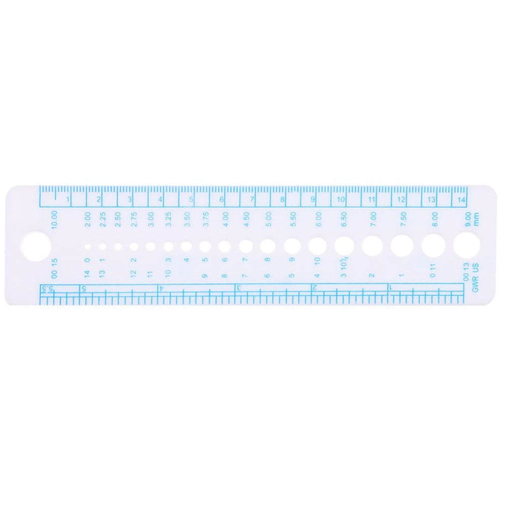 SPRING Ruler UK US Canada Sizes Knitting Accessories Needle Gauge Inch ...