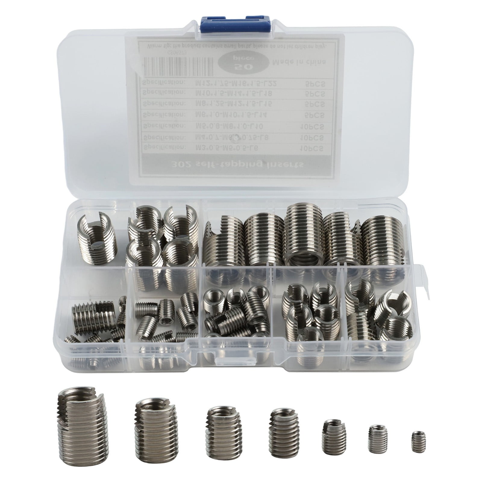SPRING Stainless Steel Self Tapping Thread Inserts 50 Pieces For M3 M5 ...
