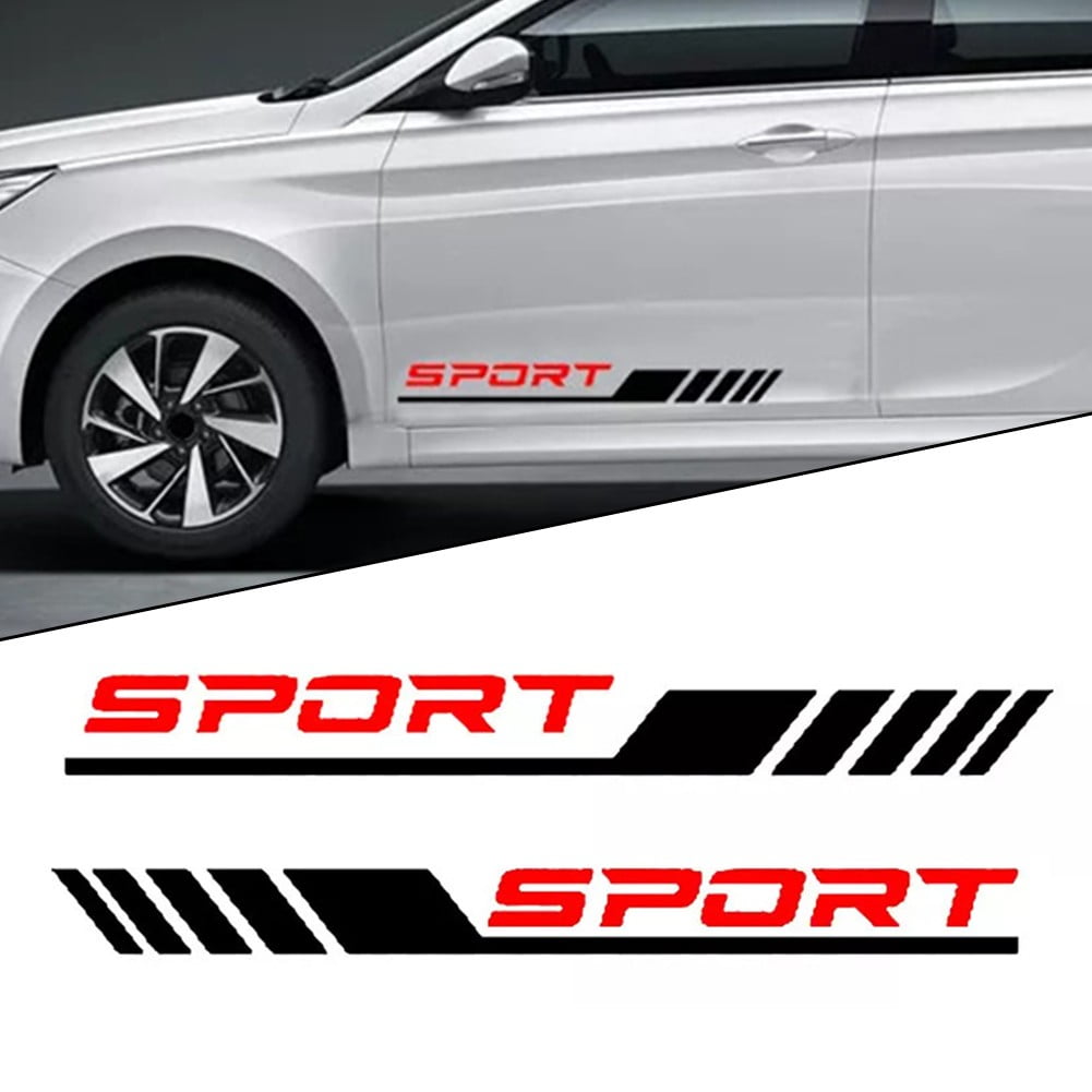 SPRING Stylish Car Door Side Sticker Sport Racing Sticker Aesthetically ...