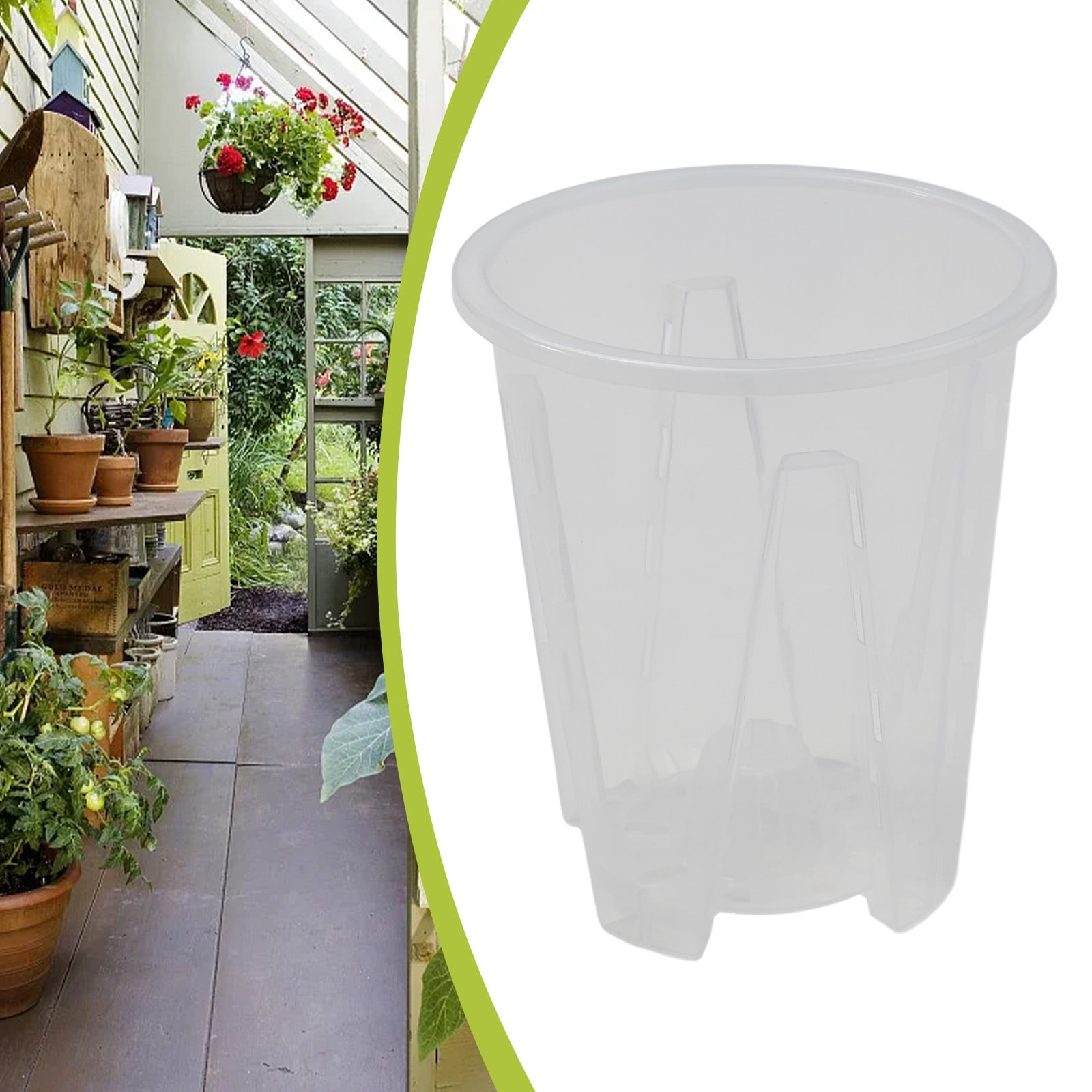 SPRING Transparent Plastic Orchid Pots with Drainage Holes for ...