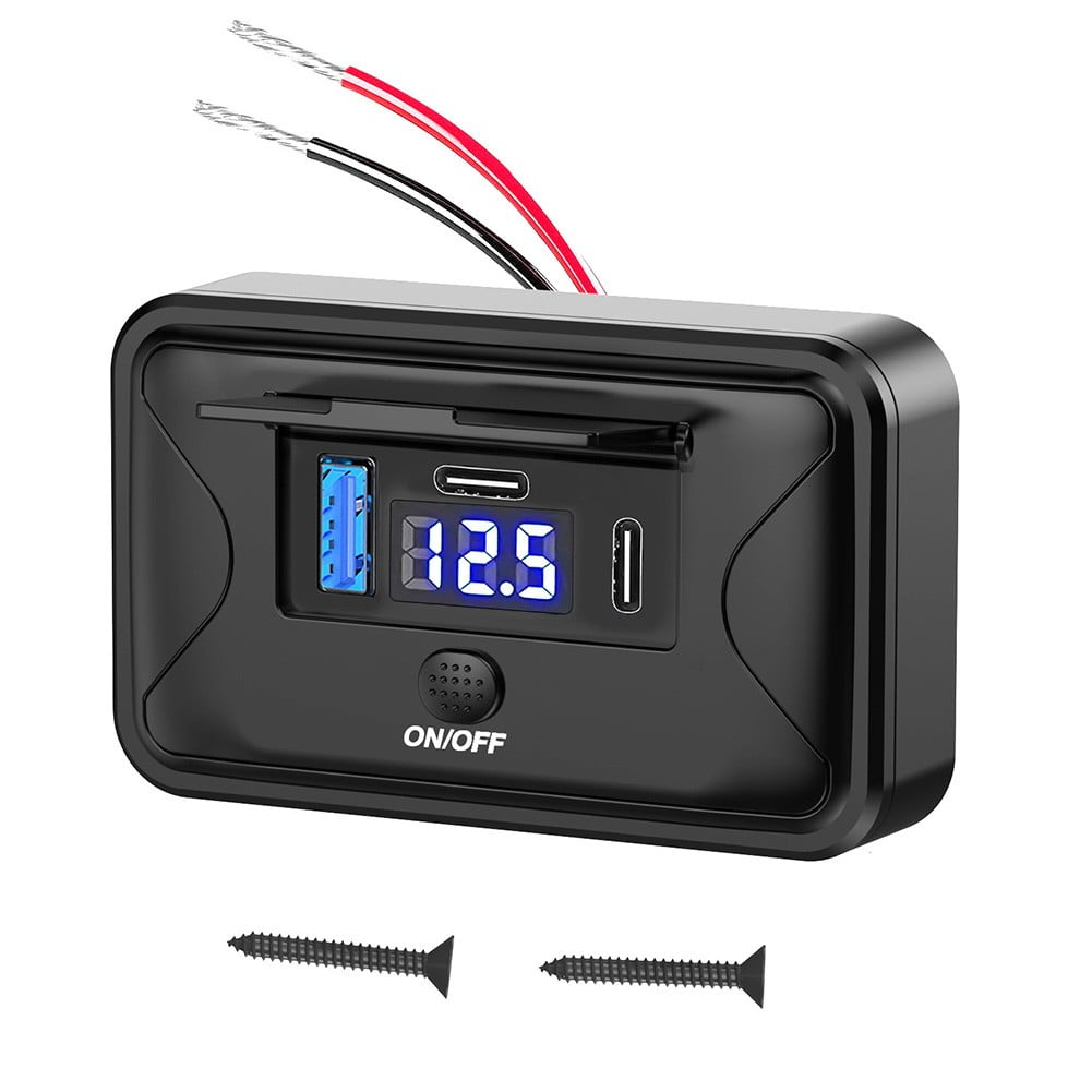 SPRING USB C Car Charger Socket for Bus RV Marine with Easy ...