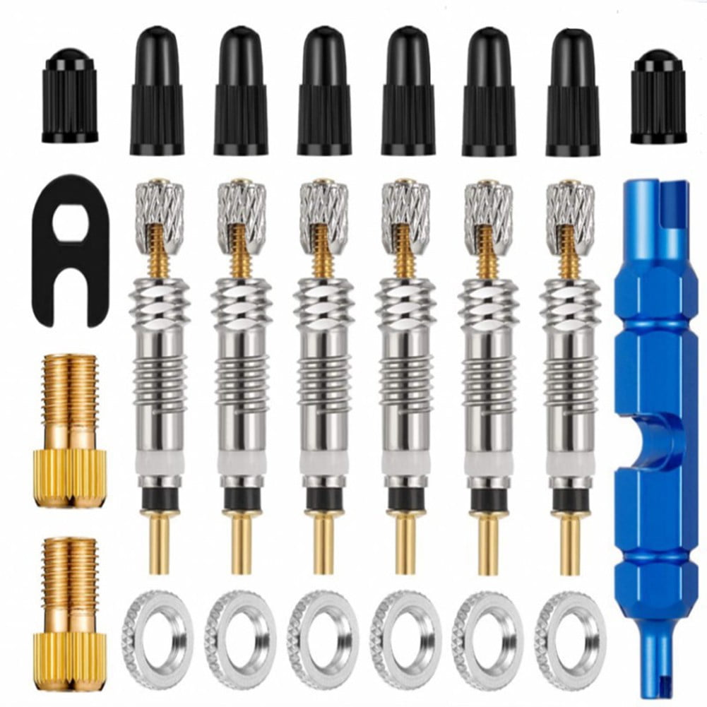 SPRING Valve Core Kit Nozzle Converter Replacement Mountain Bike Maintenance Tools Tire Valve ...