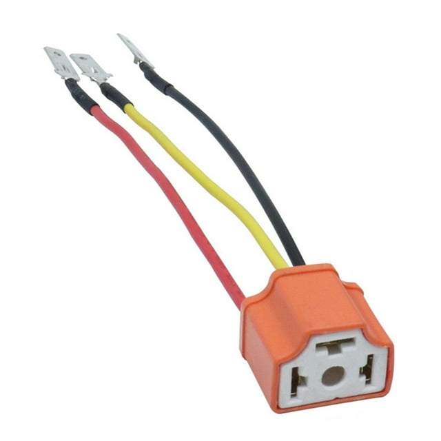 SPRING Vehicle Maintenance H4 LED Sockets PVC Wire Connector Orange ...