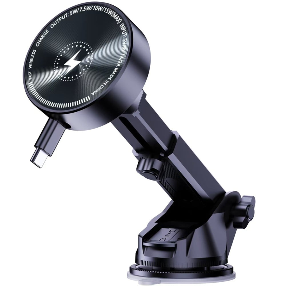 SPRING Wireless Charging Cell Phone Holder With Retractable Cable ...