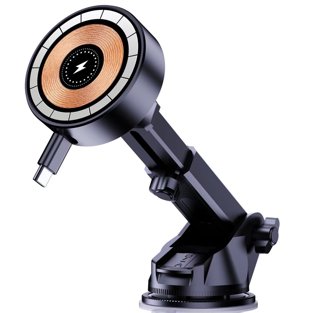 SPRING Wireless Charging Cell Phone Holder With Retractable Cable ...