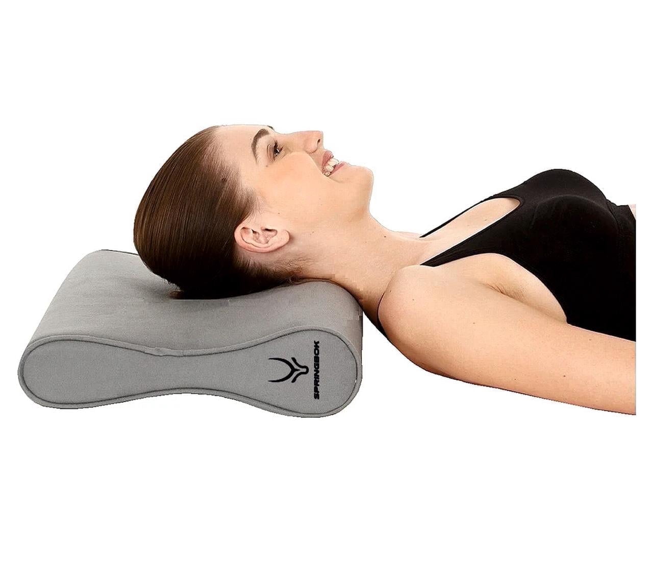SPRINGBOK Neoprene Ergonomic Cervical Pillow | Memory Foam for Neck ...