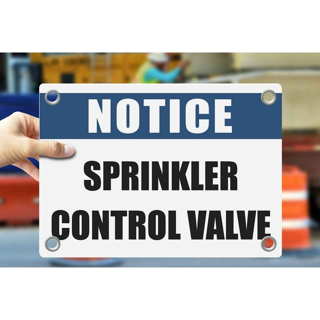 SPRINKLER CONTROL VALVE | Warning Notice Caution Danger 3mm PVC Sign ...