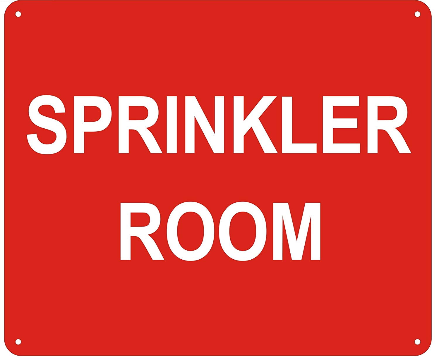 SPRINKLER ROOM SIGN- RED - ( Reflective !!! ALUMINUM , 10X12) - Walmart.com