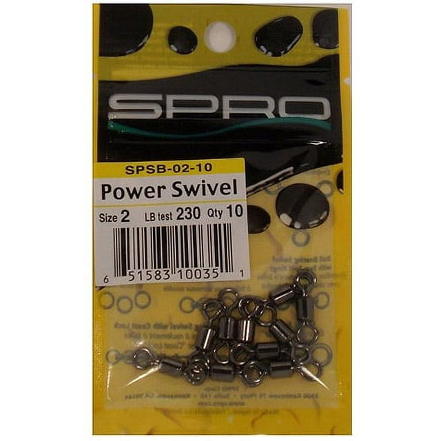 SPRO Power Swivel Black Nickel Plating, Size 2, 10-Pack - Walmart.com