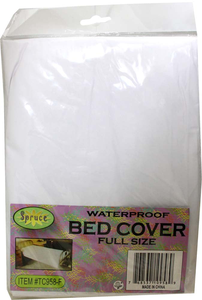 SPRUCE Waterproof Vinyl Bed Cover | Full Size Bed | Durable & Hygienic ...