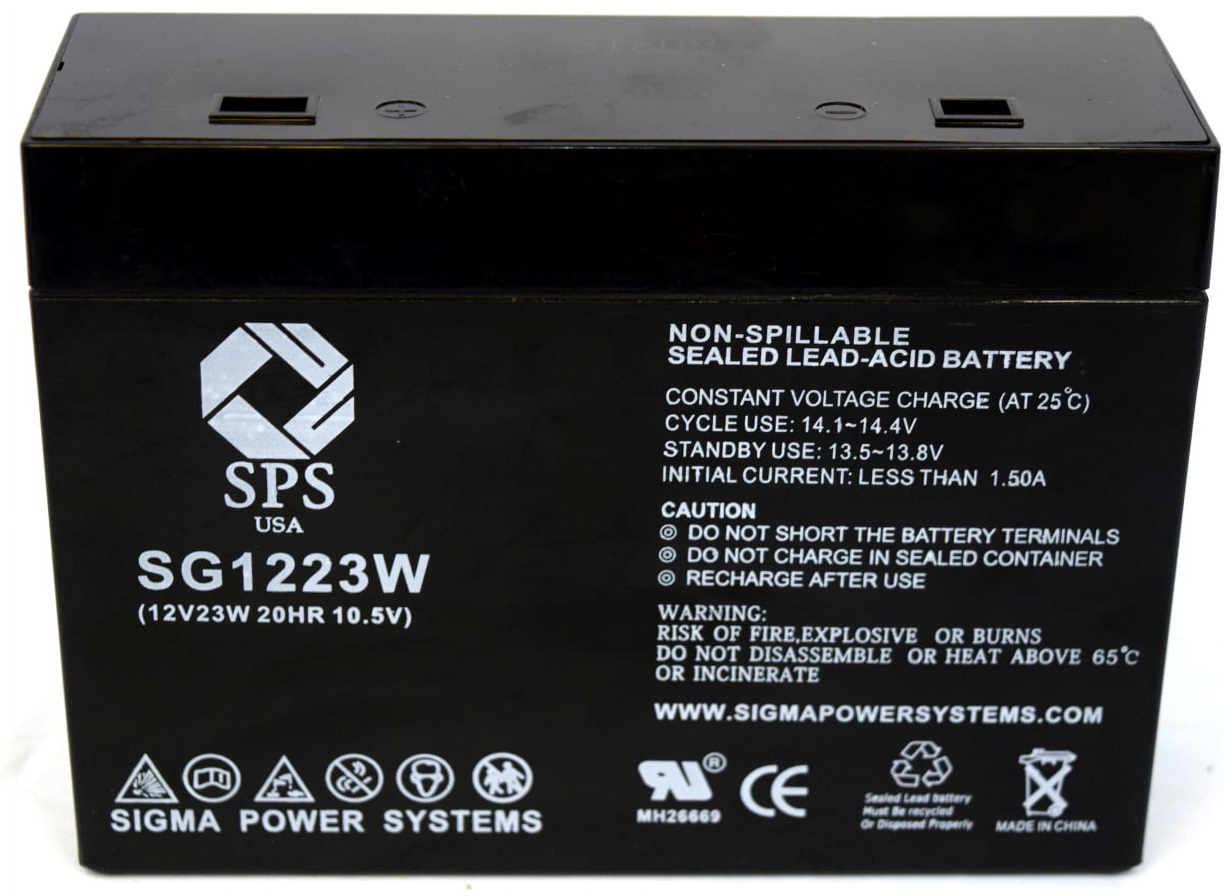 SPS Brand 12 V 5 Ah (Terminal T1T2) 1223W Replacement battery (SG1223W ...