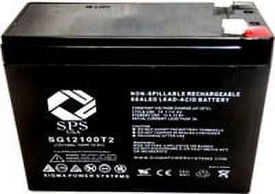 SPS Brand 12V 10Ah Replacement Battery (SG12100T2) for SLA Currie Izip ...
