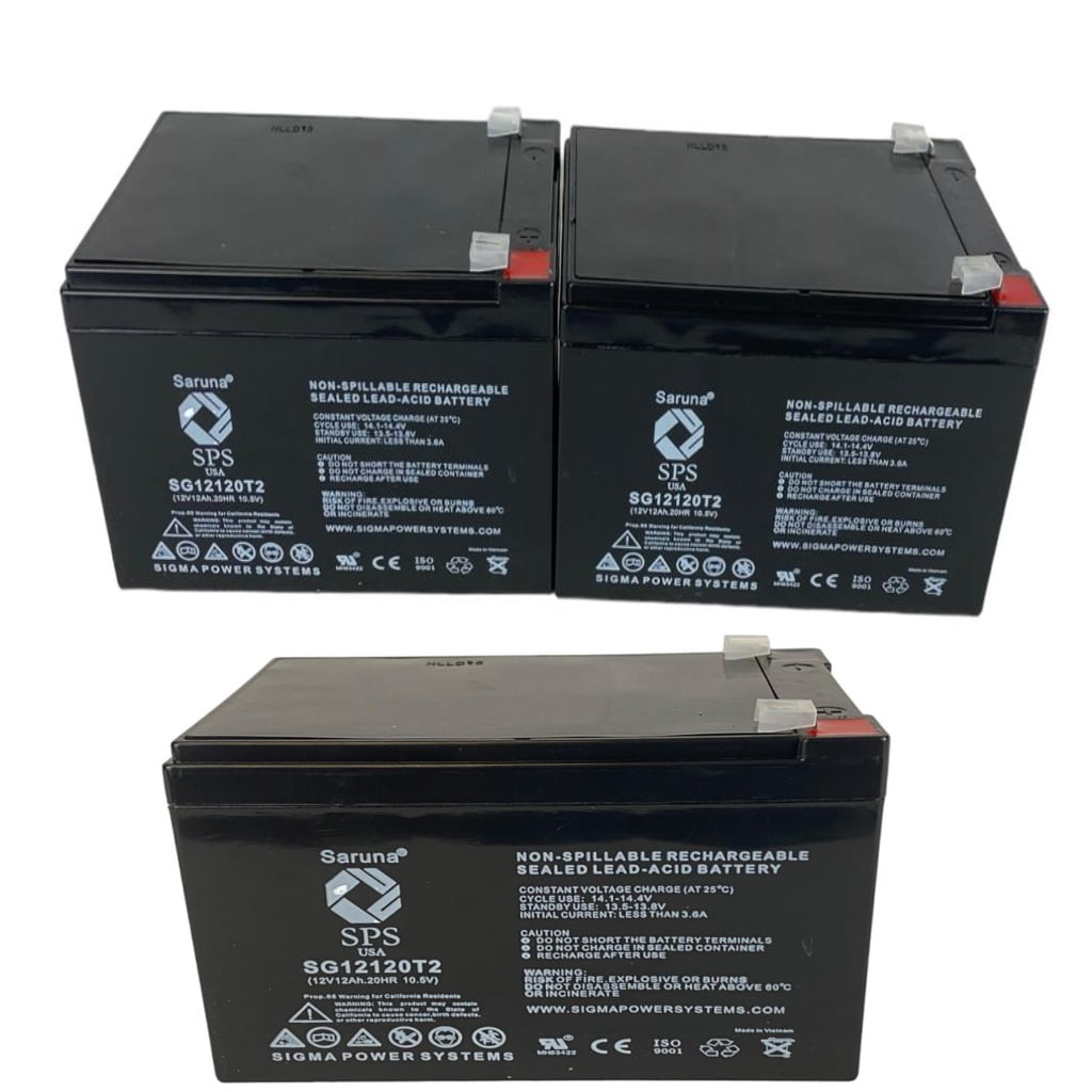 SPS Brand 12V 12Ah Replacement Battery (SG12120T2) for Electra Scoot-N ...