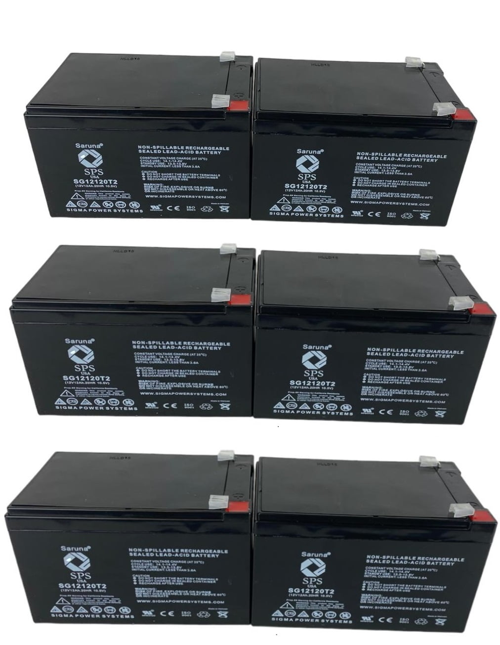 SPS Brand 12V 12Ah Replacement Battery (SG12120T2) for Enduring CB12-12 ...