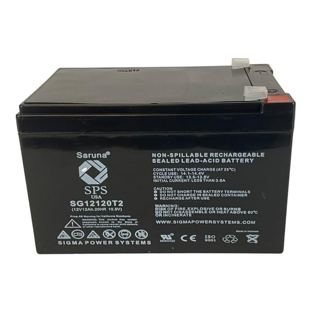 SPS Brand 12V 12Ah Replacement Battery (SG12120T2) for GS Portalac ...
