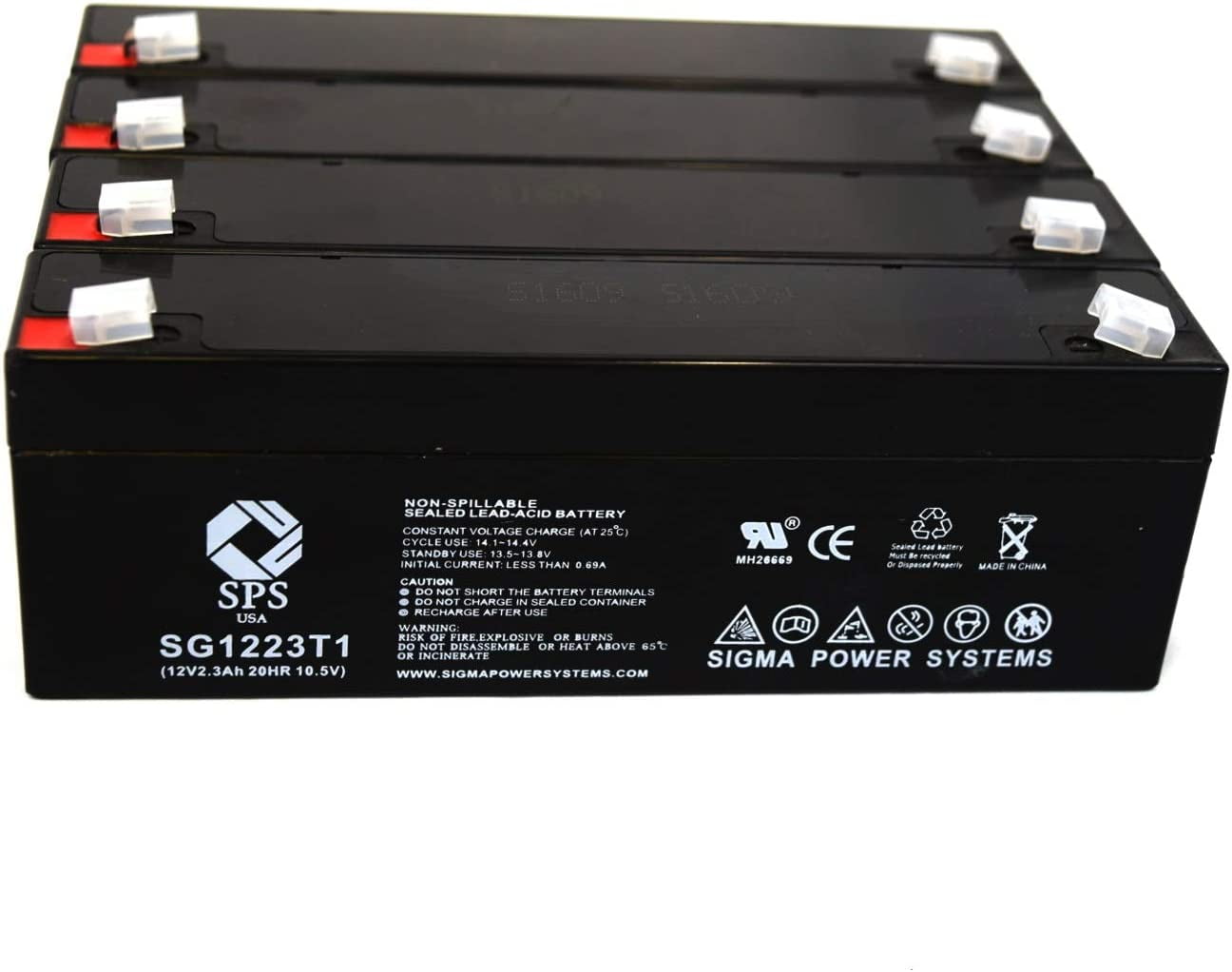 SPS Brand 12V 2.3 Ah Replacement Battery (SG1223T1) for Medical Data ...